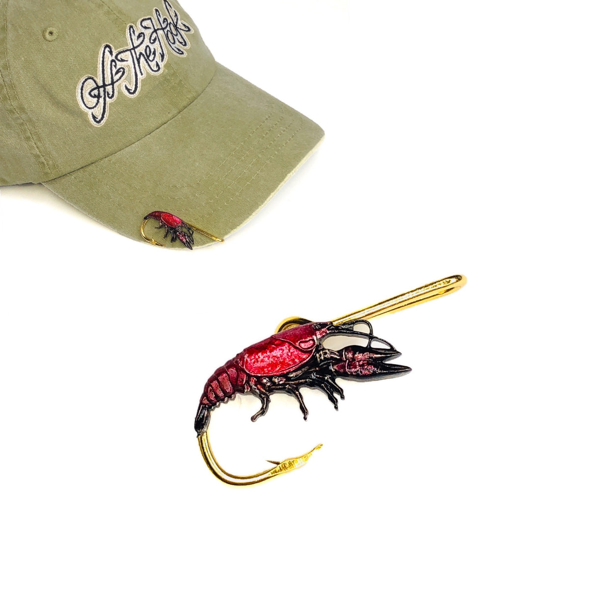 CRAWFISH HOOKIT© Hat Hook - CRAYFISH - CRAWDAD - Fishing Hat Clip – Off ...